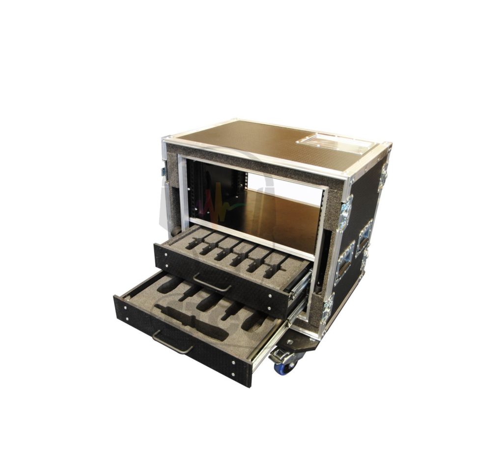 Custom 5u Mic Kit Sleeved Rack Flight Case - ETCO